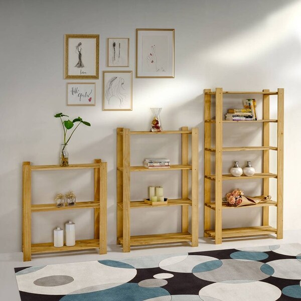 4 Shelf Slatted Storage Unit White Furniture Dash Size 53
